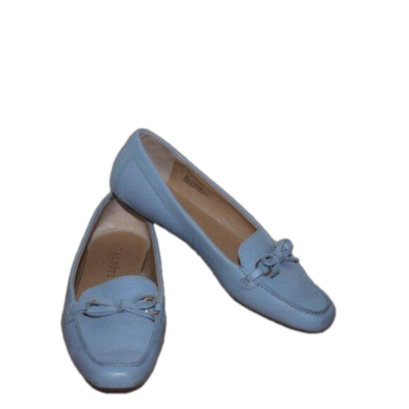 Talbots | Shoes | Nice Ladies Talbot Flat Shoes 8 Baby Blue Leather ...